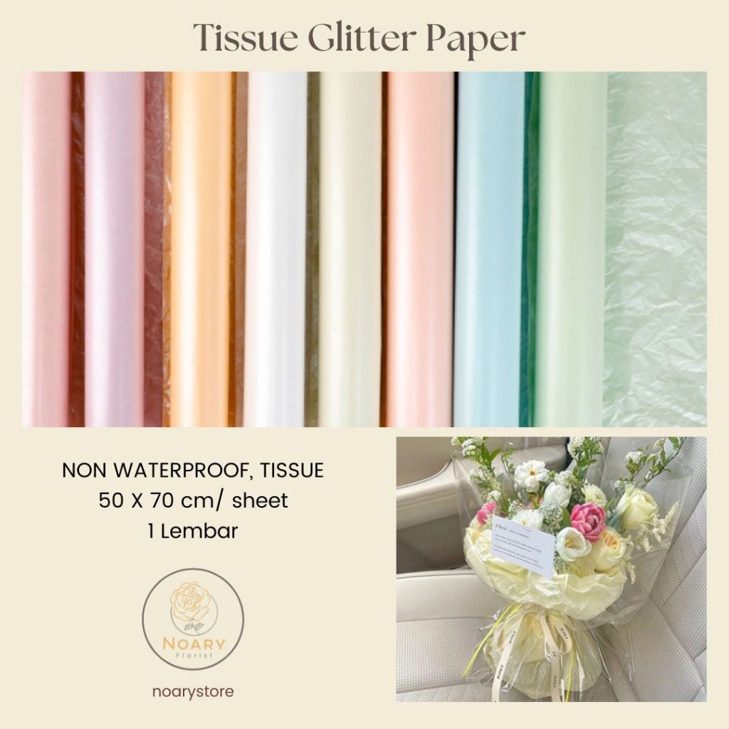 Jual TISSUE GLITTER PAPER / Cotton Roll / Kain Roll / Tissue Paper ...