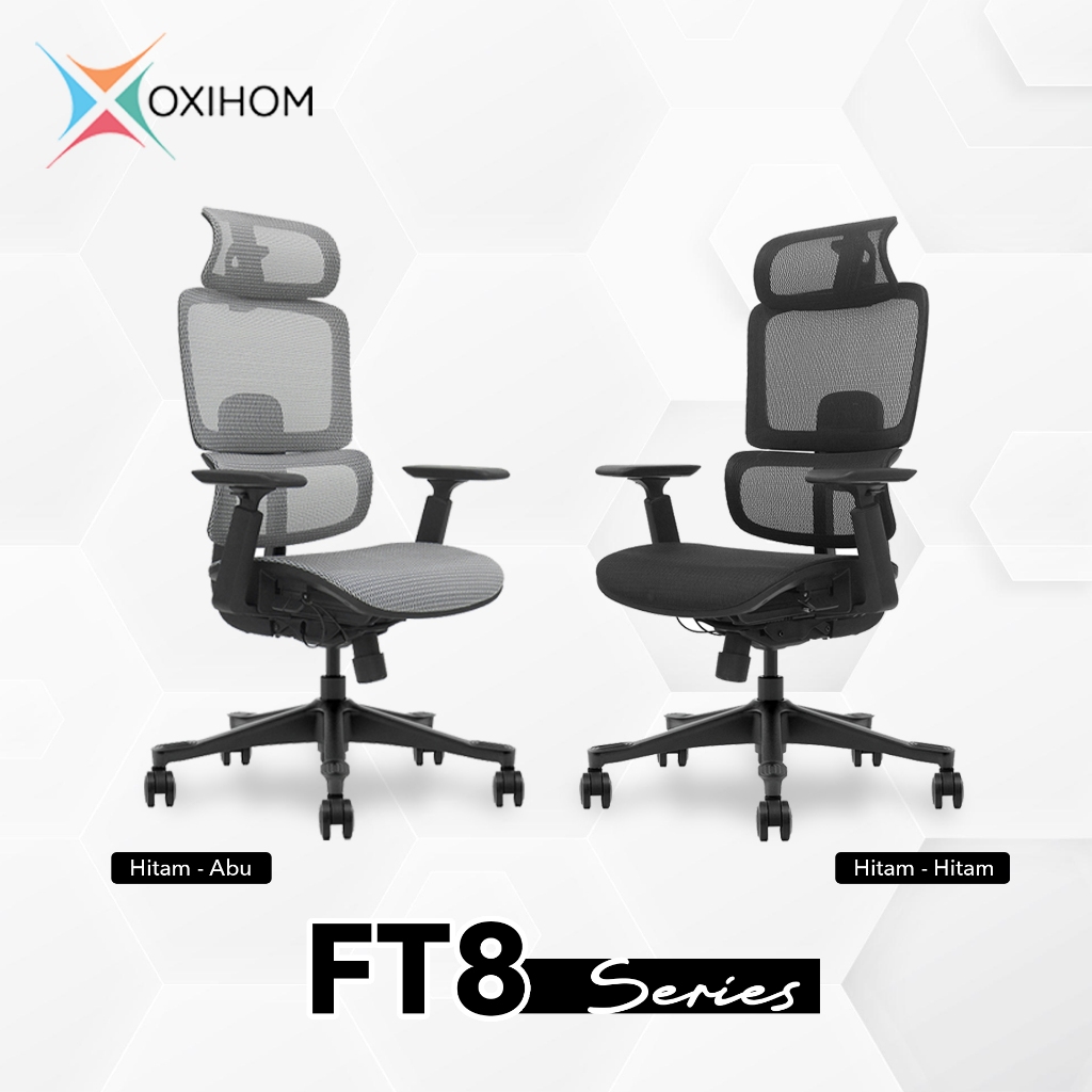 Jual OXIHOM T8 Kursi Mesh Kursi Kantor Kursi Kerja Mesh Chair Ergonomic ...