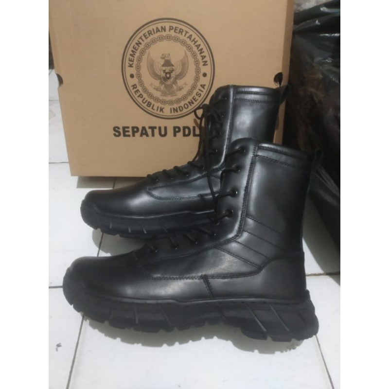 Jual Sepatu PDL Hitam kulit TNI Kemhan OriginaL | Shopee Indonesia