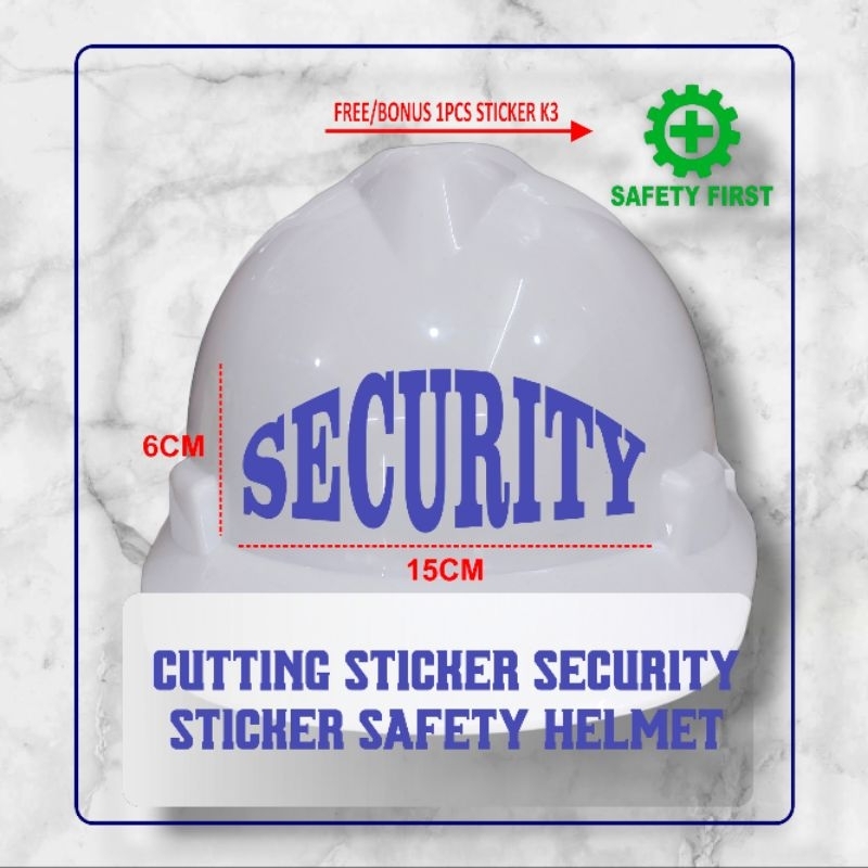Jual Sticker Stiker Cutting Safety Helmet Security 15cmx6cm | Shopee ...