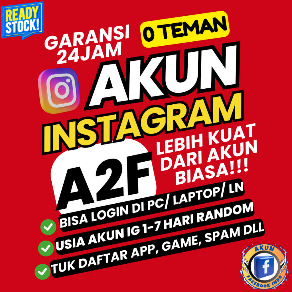 Jual JUAL AKUN INSTAGRAM A2F FRESH UID GARANSI LOGIN 24 JAM - JUAL AKUN ...