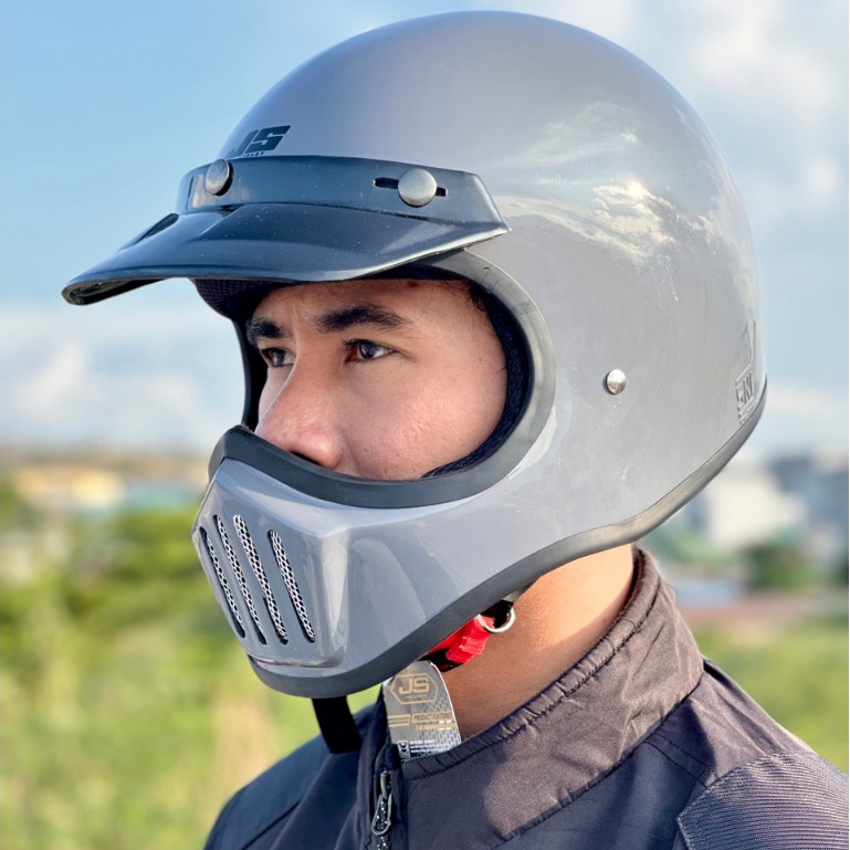 Jual Helm JS Cakil Retro Polos Helm Motor Custom Full Face SNI | Shopee ...