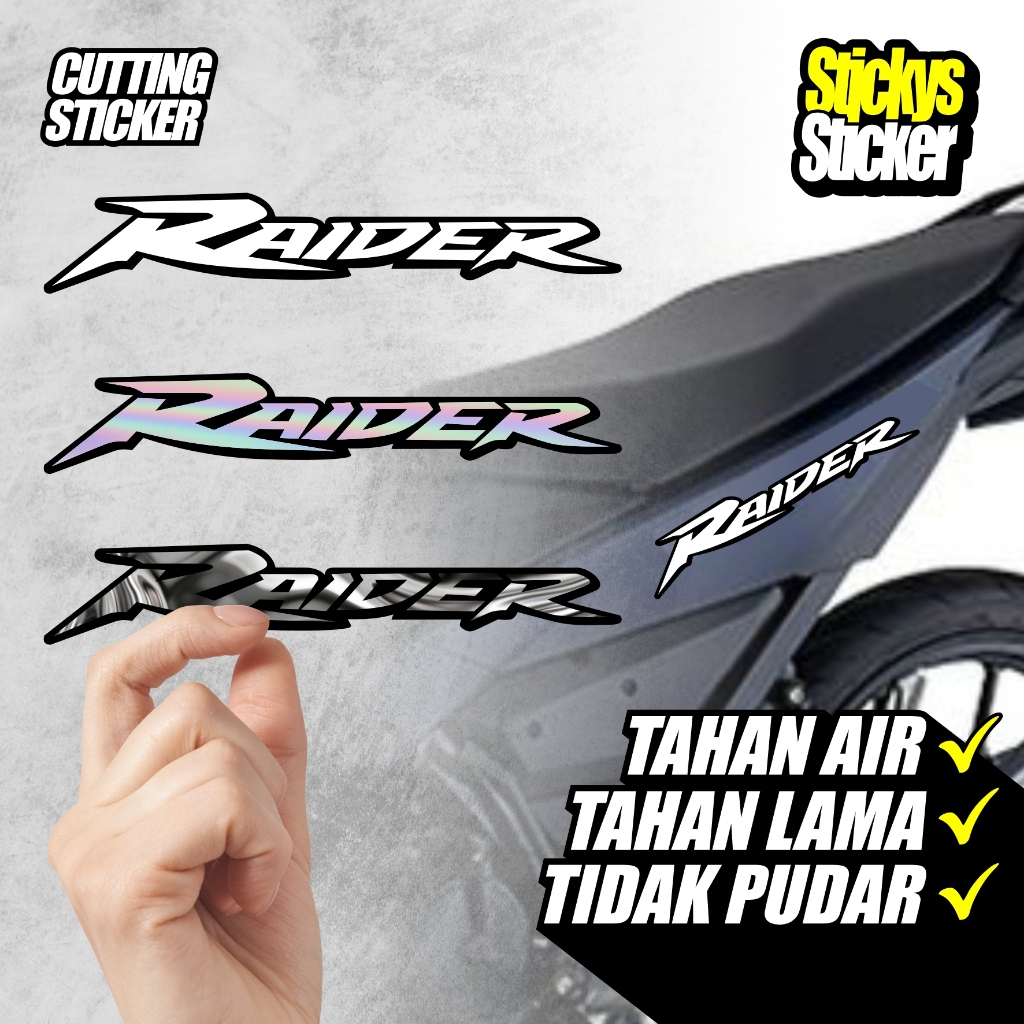 Jual Sticker logo Raider cutting sticker SUZUKI RAIDER 4 pilihan warna ...