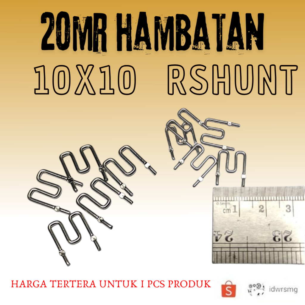 Jual 20mR hambatan Shunt 10x10mm resistensi 0,02 Ohm constantan 0.02R 20 milliohms diameter ...