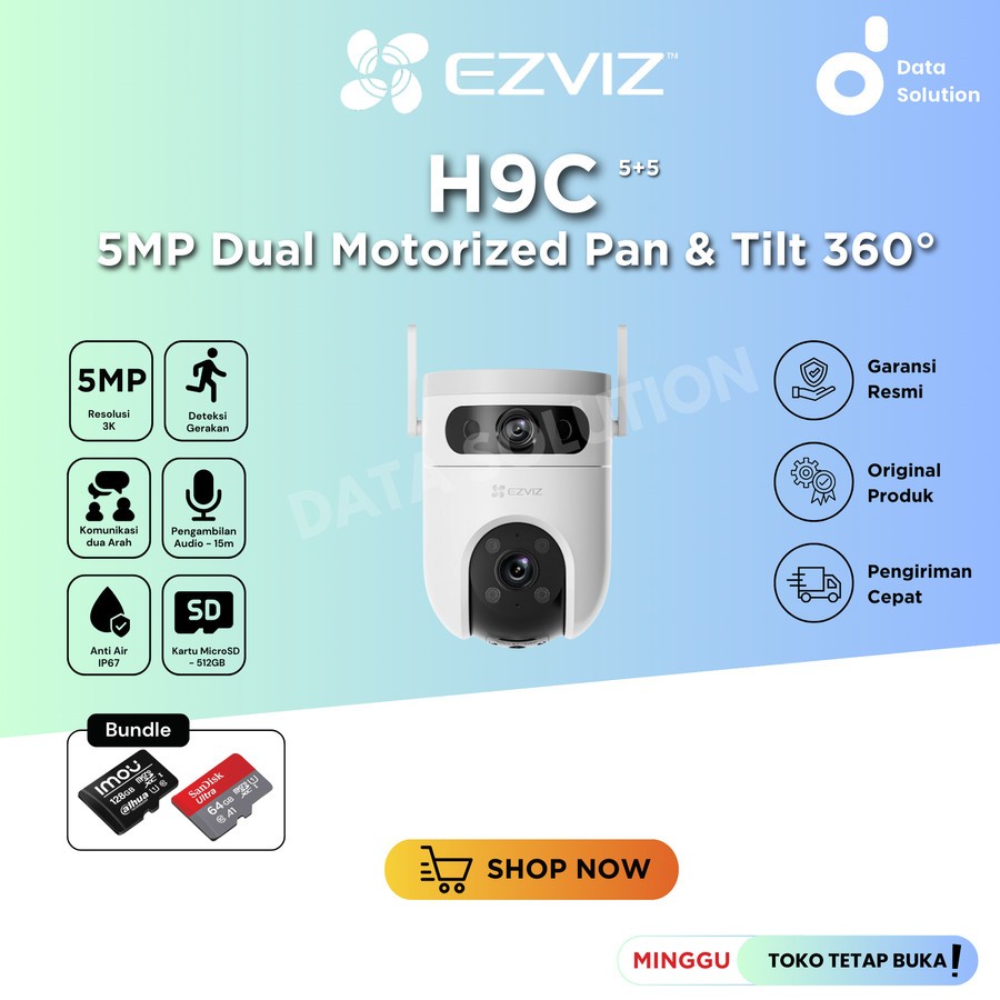 Jual Ezviz H9c 5+5MP 3K+3K Dual-Lens Pan & Tilt | Color Night Vision Wi ...