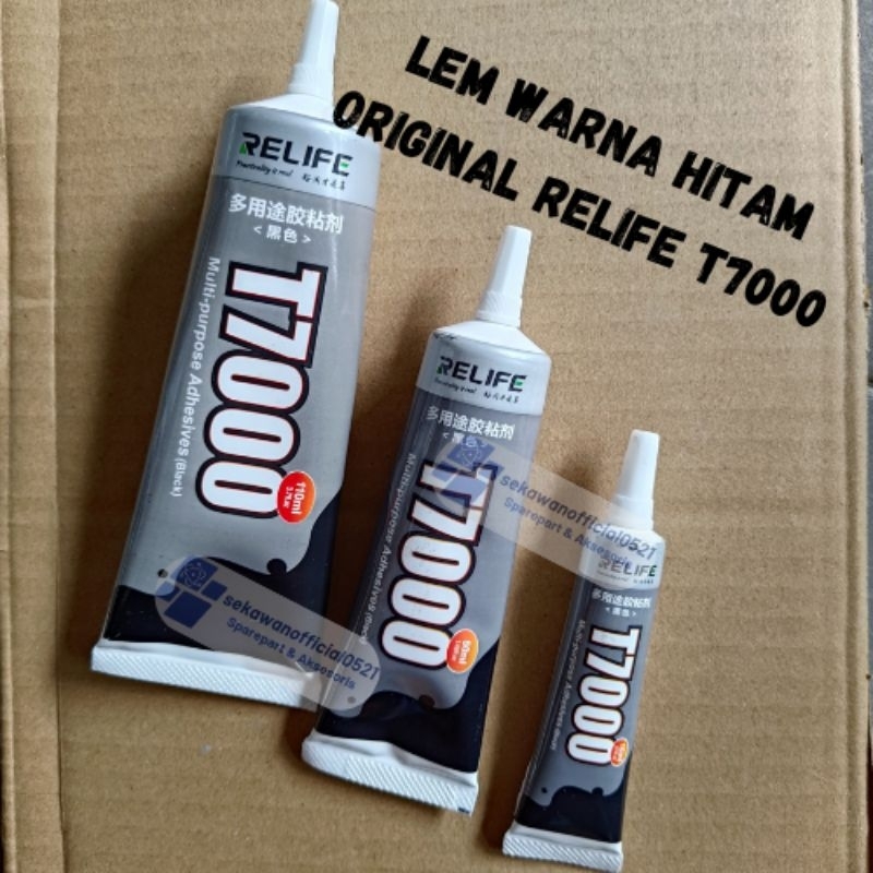Jual LEM T7000 RELIFE HITAM Lem Lcd Lem Backdoor Lem Serbaguna | Shopee Indonesia
