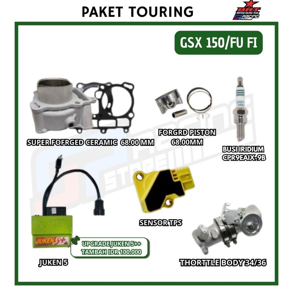 Jual Paket Bore UP GSX 150 - FU FI - Block Piston - Juken 5-Throttle ...