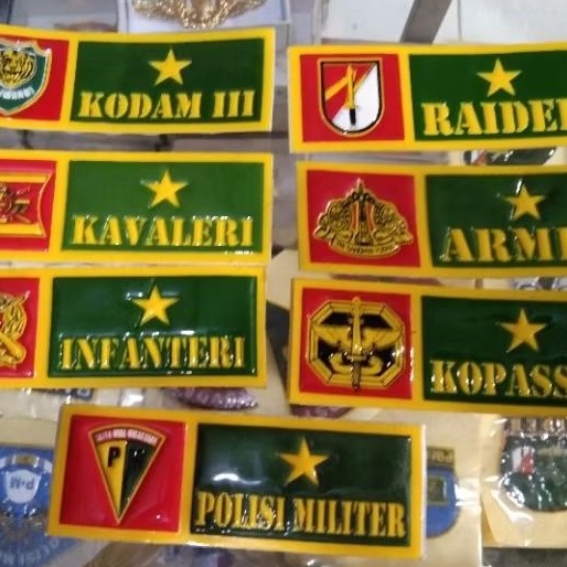 Jual Stiker embos motor / mobil TNI ad Army terlengkap / stiker plat ...