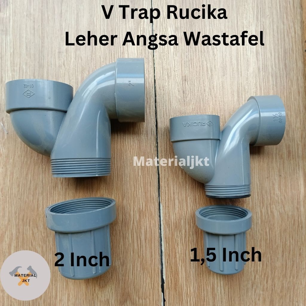 Jual P-TRAP V TRAP P TRAP Leher Angsa Saringan Pipa Wastafel PVC RUCIKA ...
