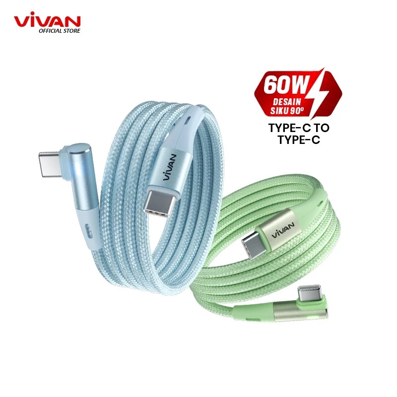 Jual VIVAN Kabel Data BWCC100 Cable Data TYPE-C to C 100CM Fast ...