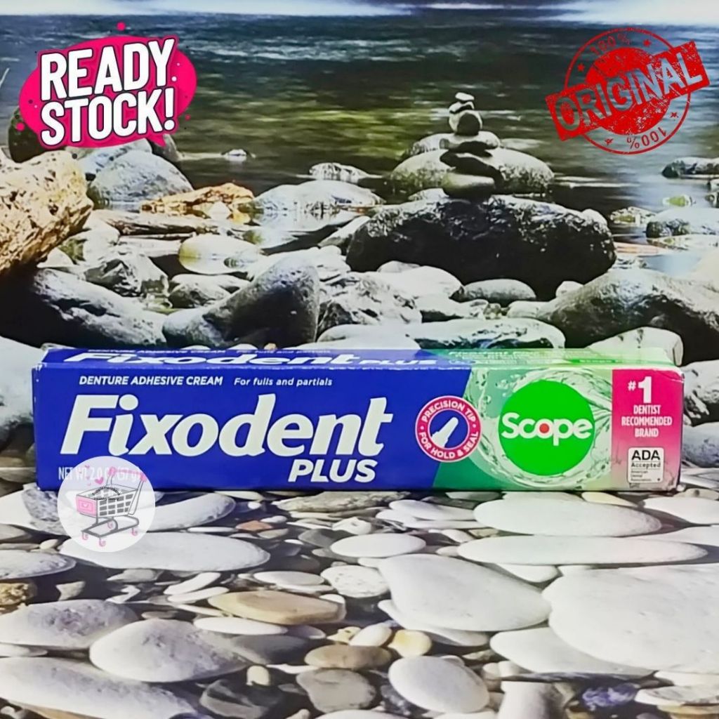 Jual (100% ORIGINAL) FIXODENT - Denture Adshive Cream Plus Precision Hold & Seal (57g) | Shopee ...