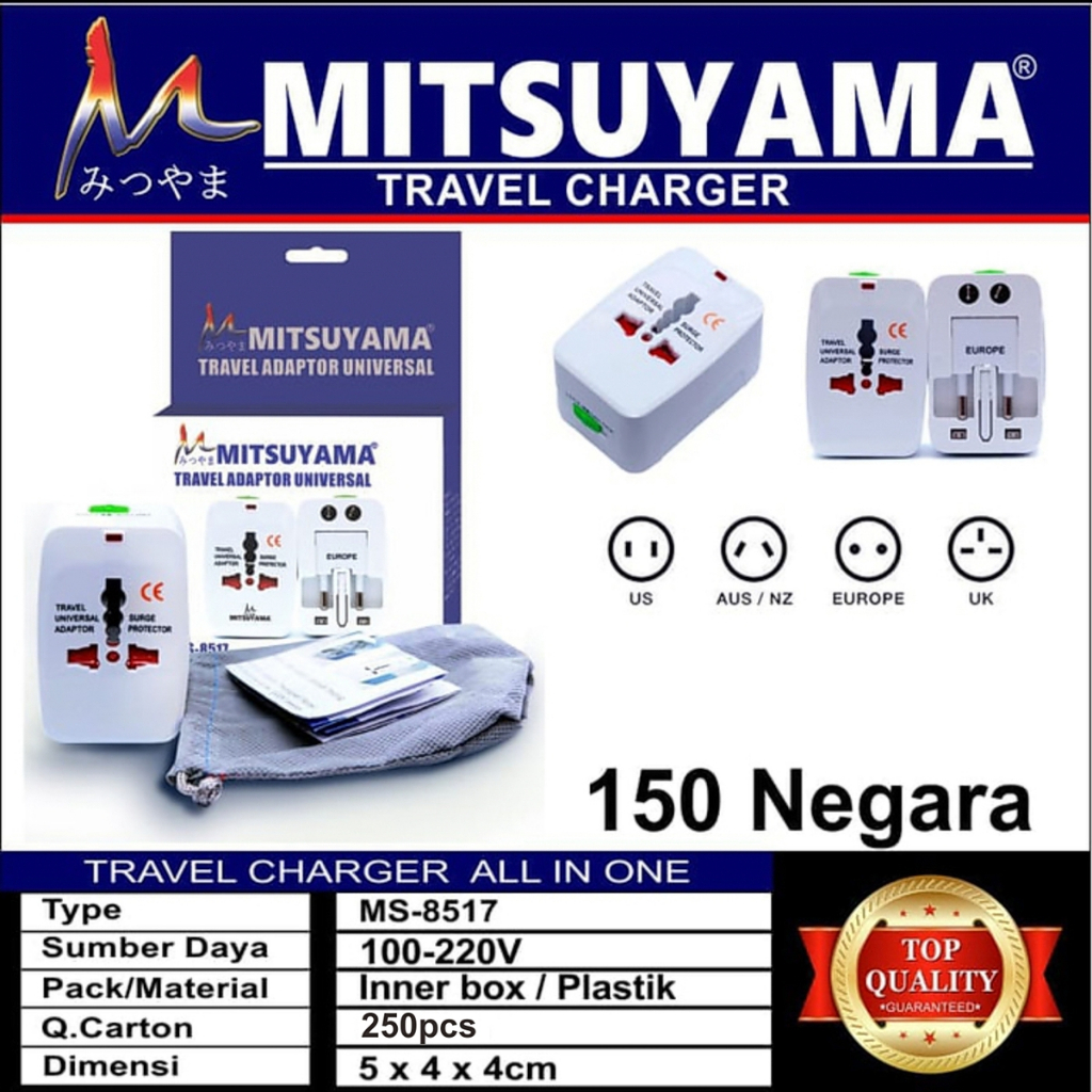 Jual TRAVEL ADAPTOR MS8517 MITSUYAMA | Shopee Indonesia