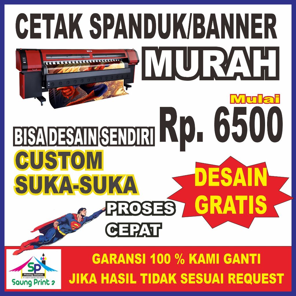 Jual Cetak Spanduk Promosi Toko & Usaha - Custom Design Ukuran Kecil ...