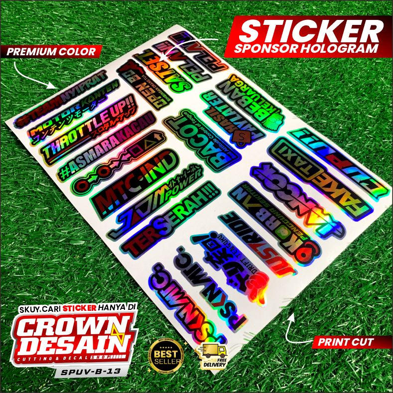 Jual Stiker Pack Hits Kata Kata Viral Vinyl Hologram Isi 23 pcs - Paket Stiker Sponsor Pack ...