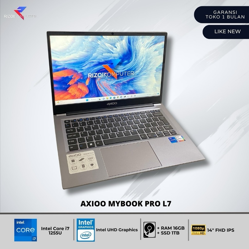 Jual Axioo MyBook Pro L7 Intel core i7-1255U Ram 16GB SSD 1TB sbya | Shopee Indonesia