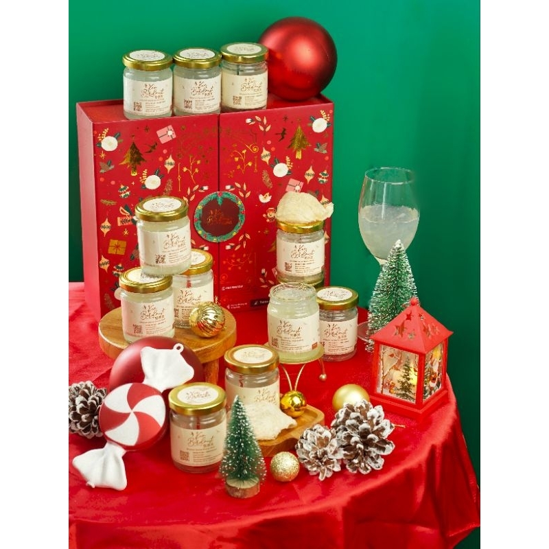 Jual Christmas hampers 2024 berisi 12jar premium birdnest of 100ml ...
