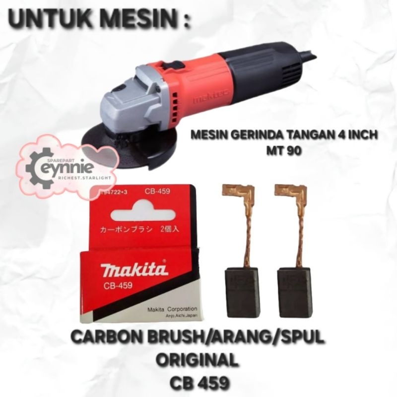 Jual CARBON BRUSH MESIN GERINDA TANGAN 4 INCH MT90 MT91 MAKTEC CB 459 ORIGINAL ARANG SPUL ...