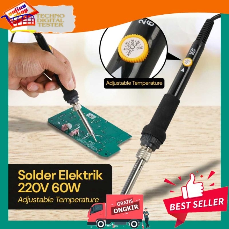 Jual Solder Listrik 60 Watt Solder Adjustable Temperature Soldering Bebas Atur Suhu - 908 ...