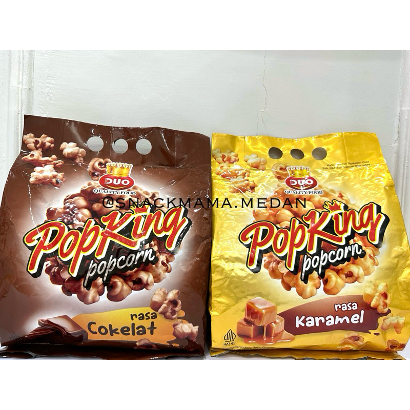 Jual POPKING POPCORN RASA COKELAT / KARAMEL 200GR | Shopee Indonesia