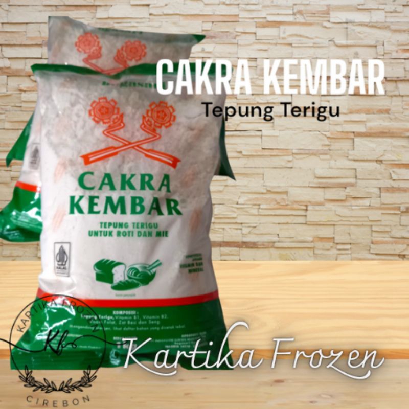 Jual CAKRA KEMBAR TEPUNG TERIGU 1 Kg, Tepung terigu untuk roti dan mie ...