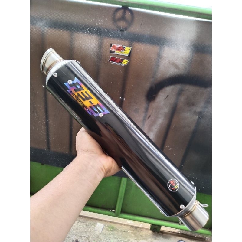 Jual Silencer Knalpot A3-S Bulat Long Black Couting Inlet 50/51mm | Shopee Indonesia