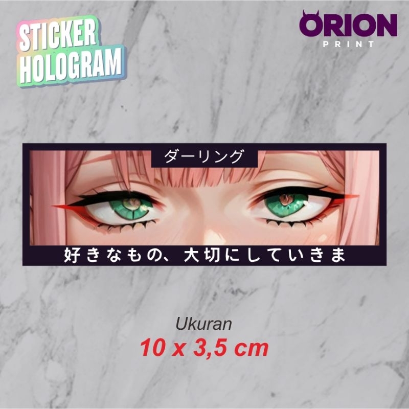 Jual Stiker hologram zero two lewd eye anime intip lucu ORILEWD09 untuk ...