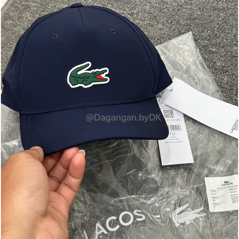 Jual Topi Lacoste Cap 3D Logo Rubber Original 100% Biru Navy | Shopee ...