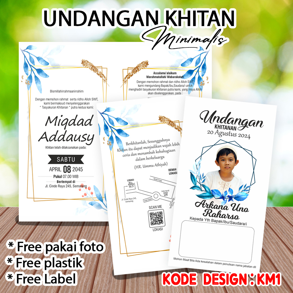 Jual Undangan khitan/sunatan minimalis isi 50pcs Terbaru | Shopee Indonesia