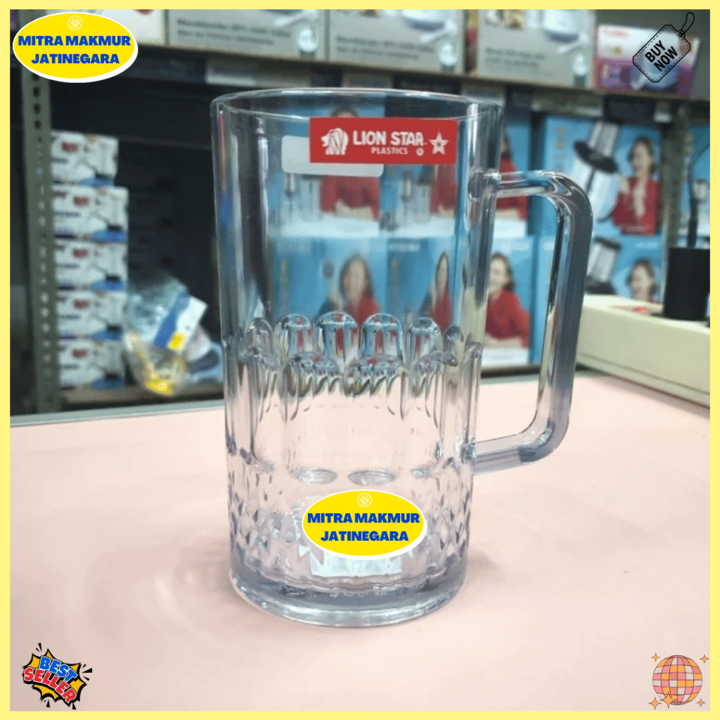 Jual Lion Star Fresco Glass Akrilik Gelas Fresco 450ml Handle Plastik Akrilik Lion Star Gelas ...