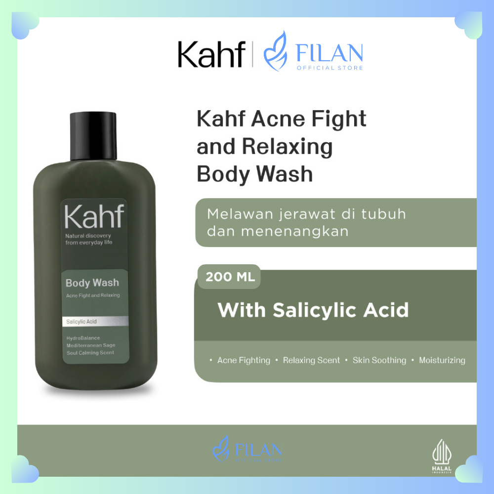 Jual KAHF Body Wash Acne & Relaxing 200ml (Sabun Mandi) | Shopee Indonesia