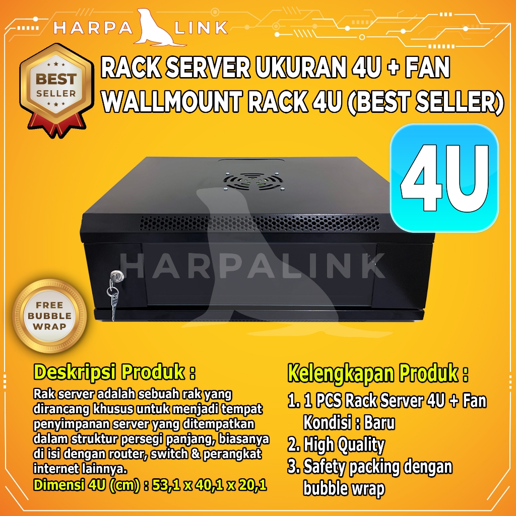 Jual Wallmount Rack Server 9U / Wallmount Rack 9U / Rak Server Ukuran ...