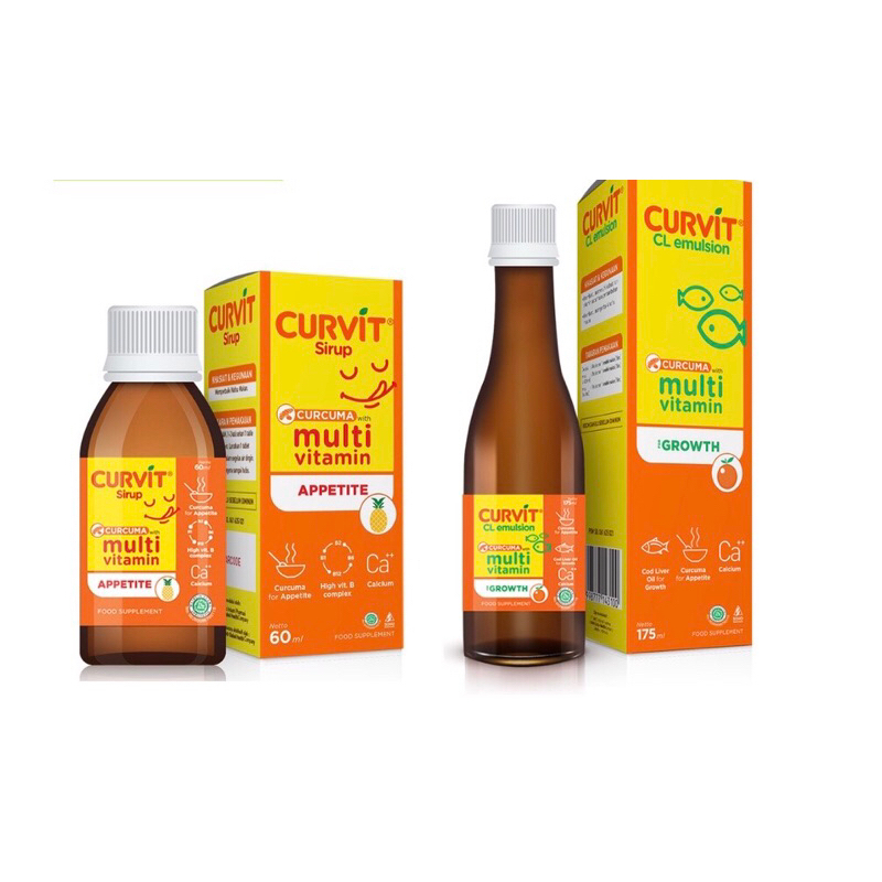 Jual Curvit Sirup Multivitamin dan Suplemen Makanan 60 ml / 175 ml ...