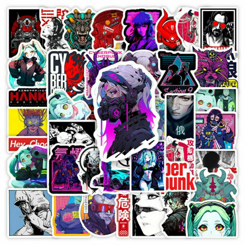 Jual Stiker Cyber Punk Sticker Hacker Stiker Network | Shopee Indonesia