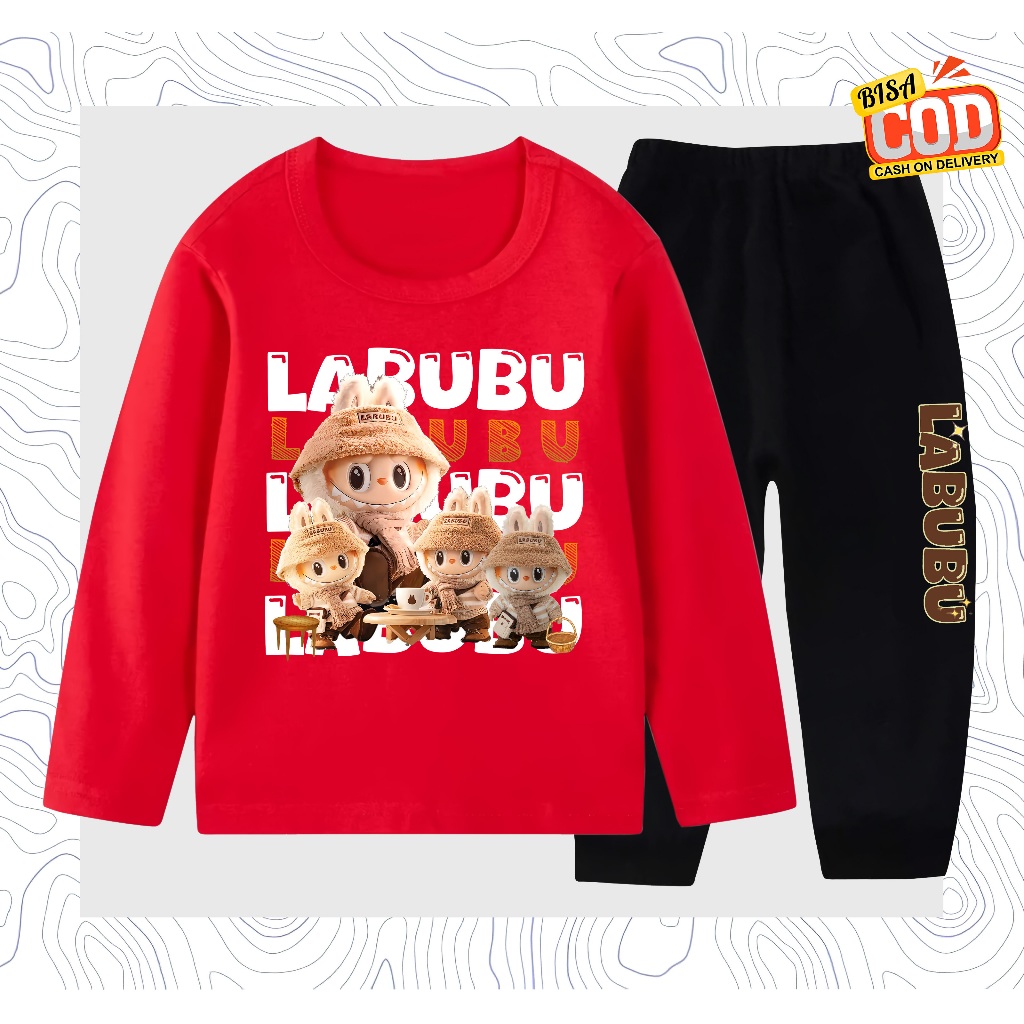 Jual Piyama Baju Tidur Labubu Labu Setelan Anak Perempuan Lengan ...
