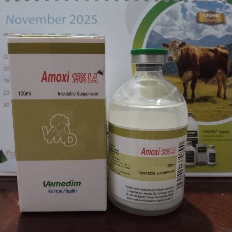 Jual amoxi 15% LA 100ml (obat untuk sapi, domba/kambing, babi, dan pet ...