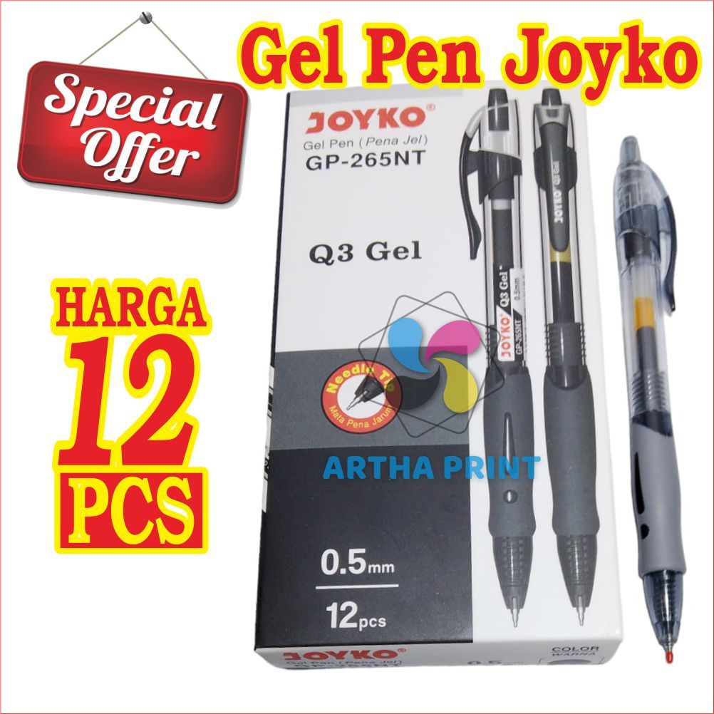 Jual BOLPOIN PULPEN JOYKO Gel Pen 0.5mm GP 265NT Harga 1 Pack isi 12 ...
