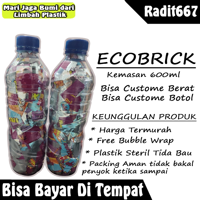 Jual Ecobrick Ekobrik Ecobrick Ecobrik Ekobrik Botol isi plastik 600 ml ...