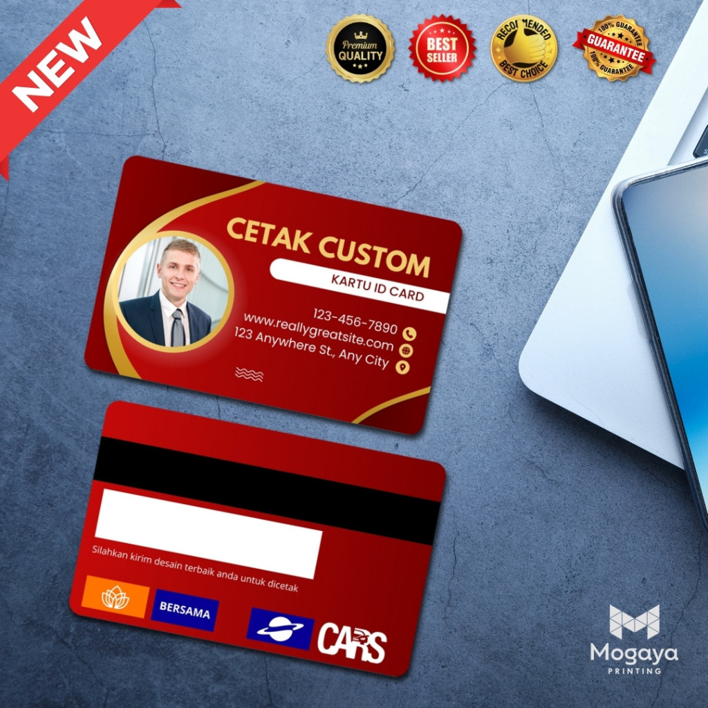 Jual Cetak Kartu ID Card Custom PVC Premium Tebal - Mogaya Printing ...