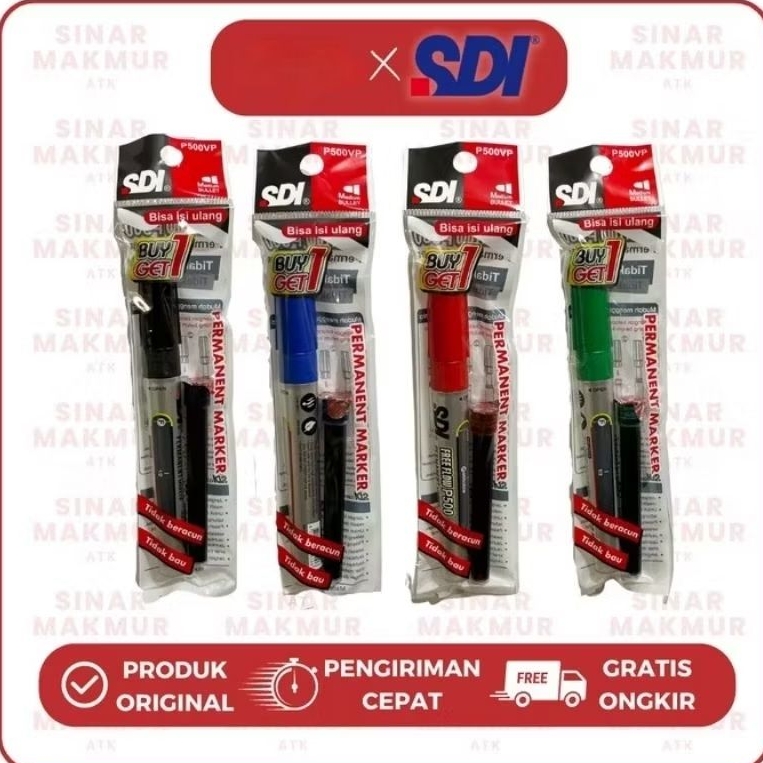 Jual Spidol Permanent / Spidol SDI Permanen P500VP/ Permanen Marker ...