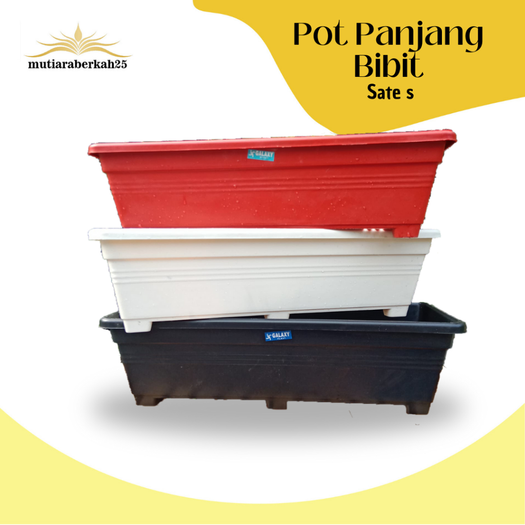 Jual POT PANJANG HITAM 50 GOSEND/ POT/ POT BUNGA/ POT TANAMAN/ POT ...