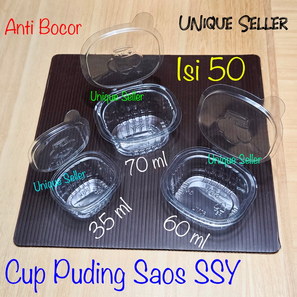 Jual [Isi50] Mika Cup Saos Puding 25ml 35ml 60ml 70ml 90ml 100ml SSY TX ...