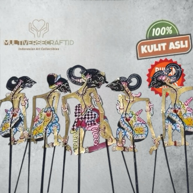 Jual Miniatur Wayang Kulit Mainan Khas Jogja Pandawa 5 Bima Arjuna Nakula Sadewa Bahan Kulit ...