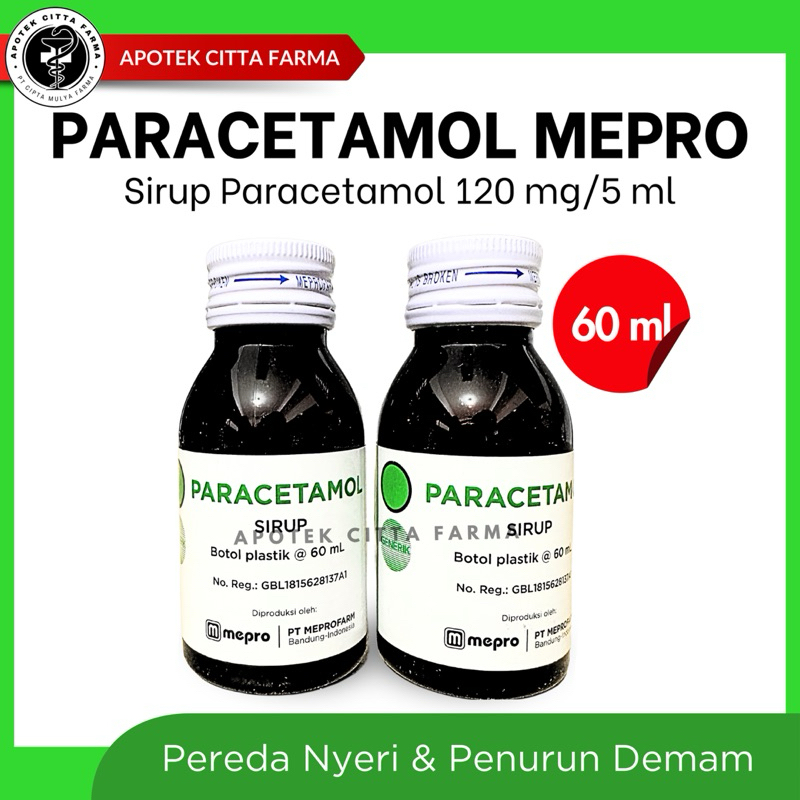 Jual Paracetamol Mepro Sirup 60 ml - Pereda Nyeri Dan Penurun Demam ...