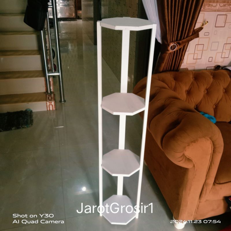 Jual RAK BUNGA HIAS KAYU MINIMALIS TINGGI 120CM //RAK BUNGA SUDUT ...
