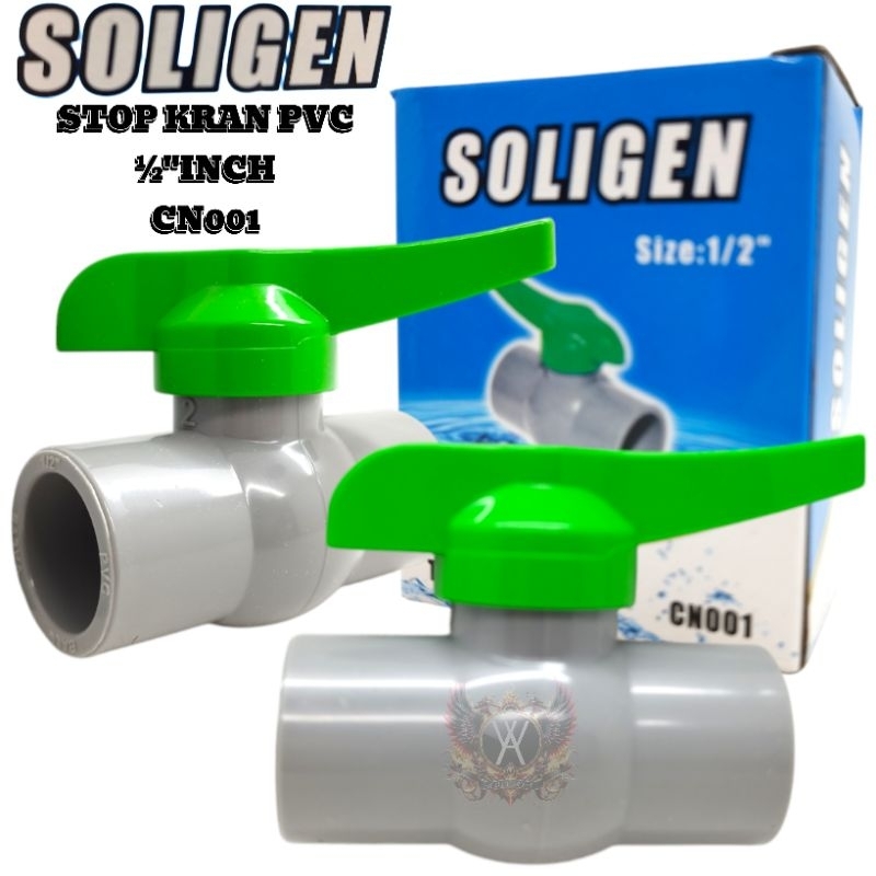 Jual Stop kran pvc ½inch /ball valve Soligen Taiwan(CN001) | Shopee ...