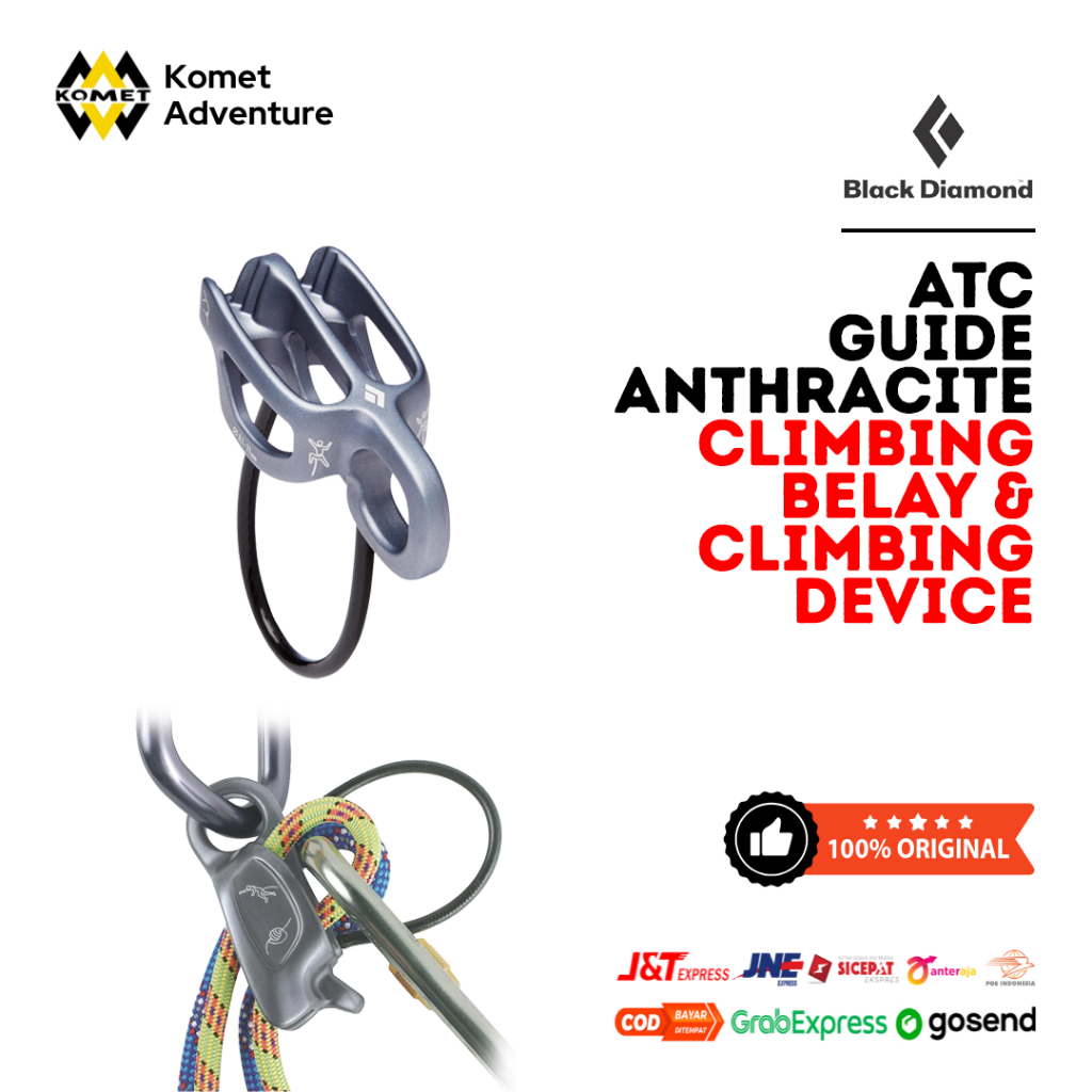 Jual Black Diamond ATC Guide Anthracite - (Climbing Belay & Rappel ...