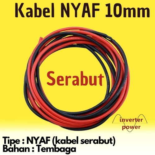 Jual KABEL SERABUT NYAF SNI 10MM ( cable 1 x 10 mm ) kabel listrik 1 Meter | Shopee Indonesia