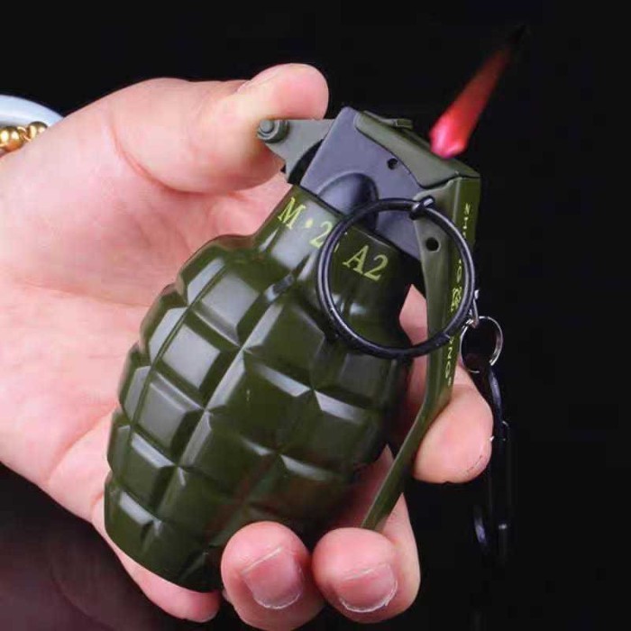 Jual Korek Api Bara Smoke Grenade M18 Black Korek Gas Unik Granat Bisa ...