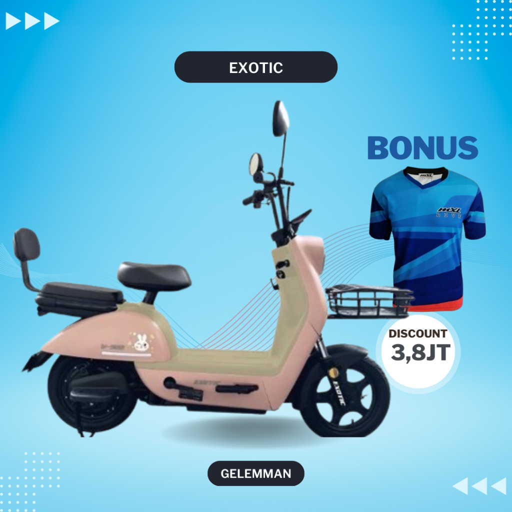 Jual SEPEDA LISTRIK EXOTIC EV 922 48V12AH 500WATT + BUBBLE PACKING ...
