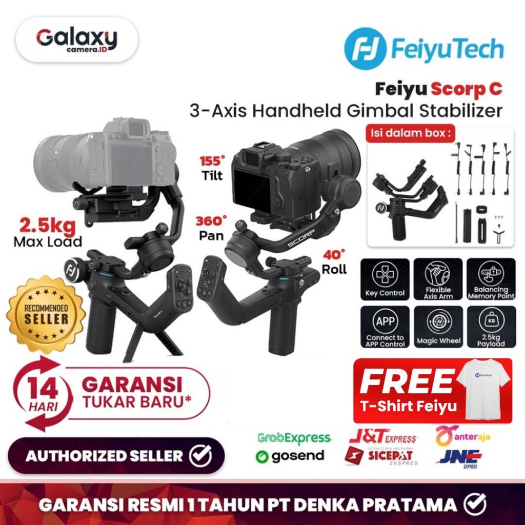 Jual Feiyu Scorp-C 3-Axis Gimbal Stabilizer | Feiyu Scorp C Garansi Resmi | Shopee Indonesia
